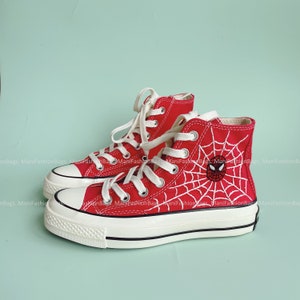 Spider Embroidery Custom Converse Chuck Taylor Embroidered Shoes ...