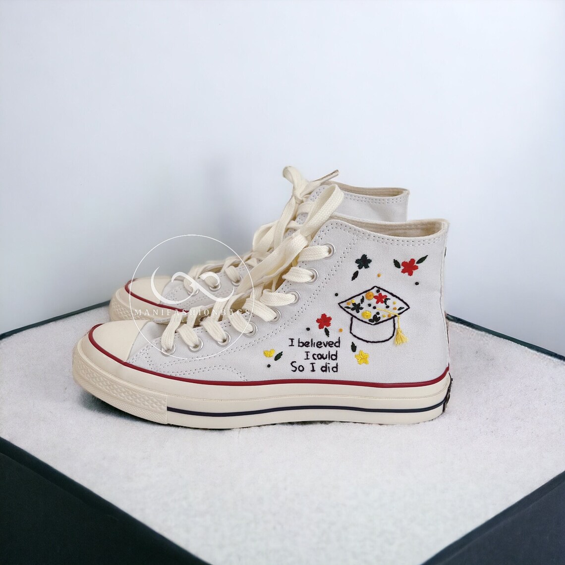 Personalize Graduation Vibe Embroidery Shoes Chuck Taylor Personalized ...