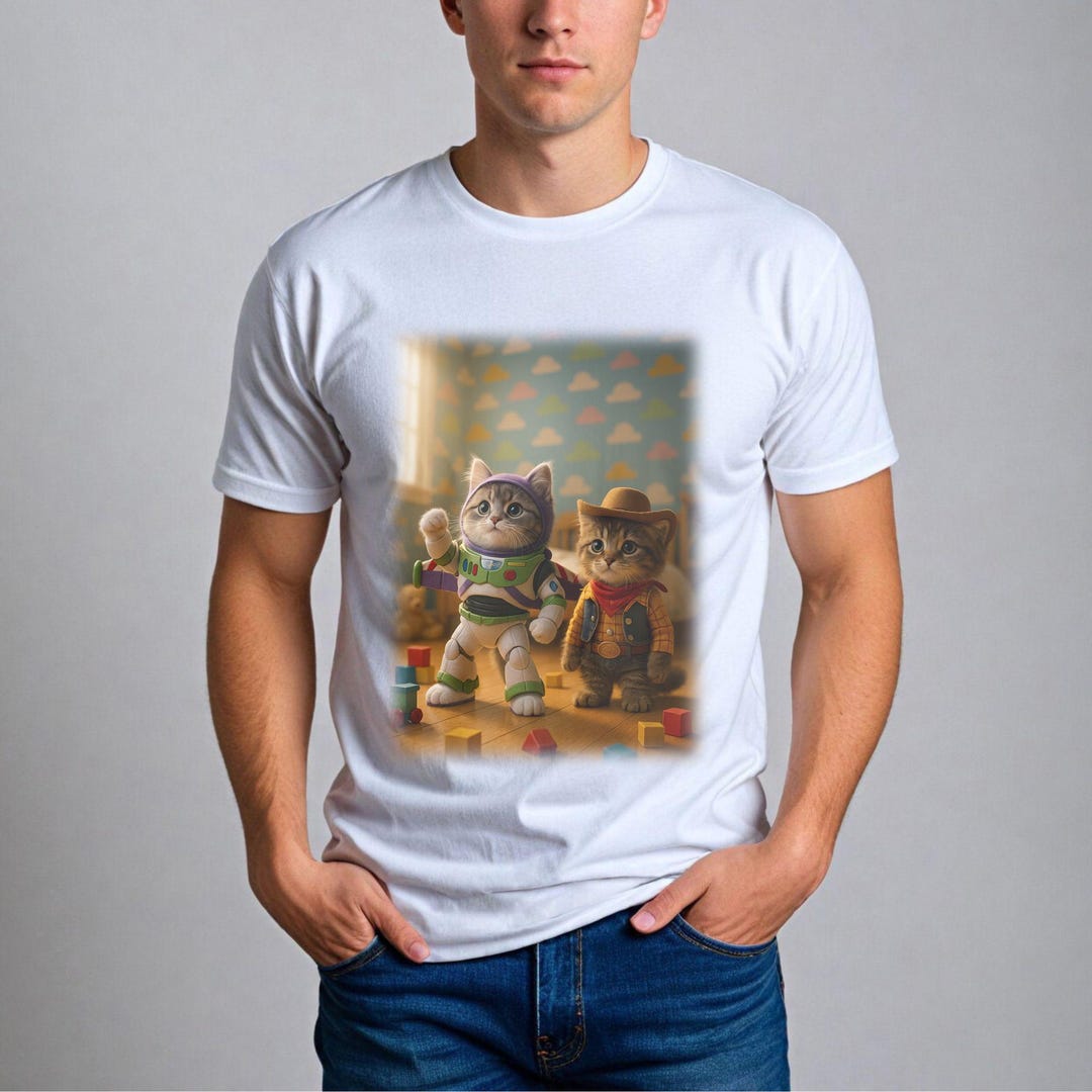 Toy Purry T-shirt | Cowboy & Space Ranger Cats | Pixar Parody Shirt ...