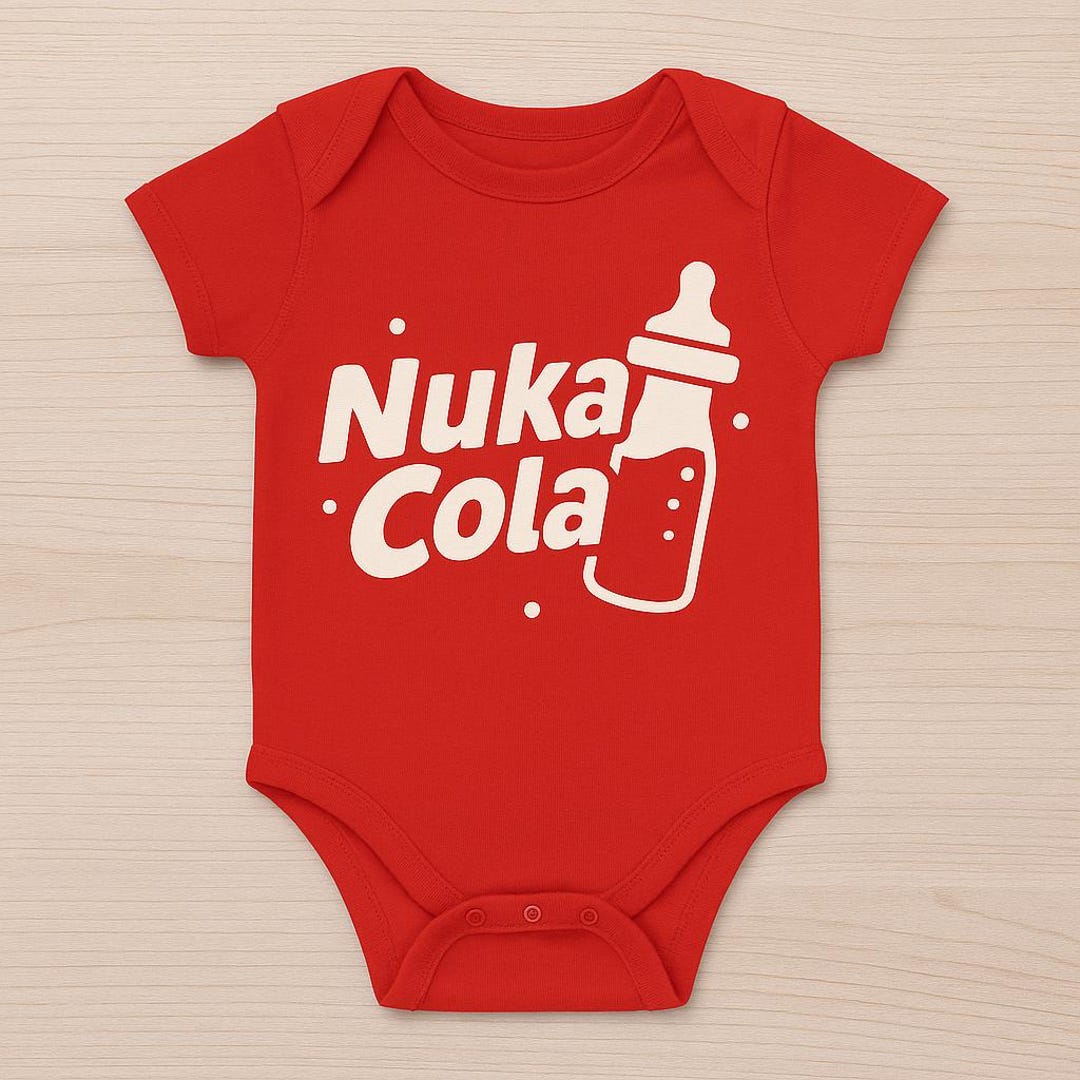Fallout Inspired Baby Bodysuit • Nuka Cola Baby Bottle Parody • Gamer ...