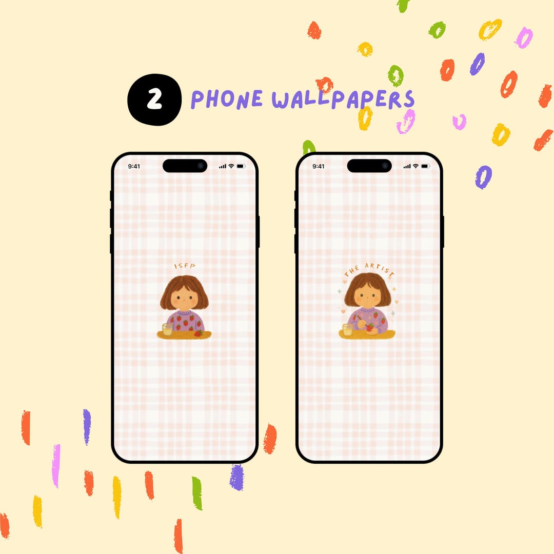 ISFP MBTI Matching Wallpaper Set | Cozy Pastel Personality Type Phone ...