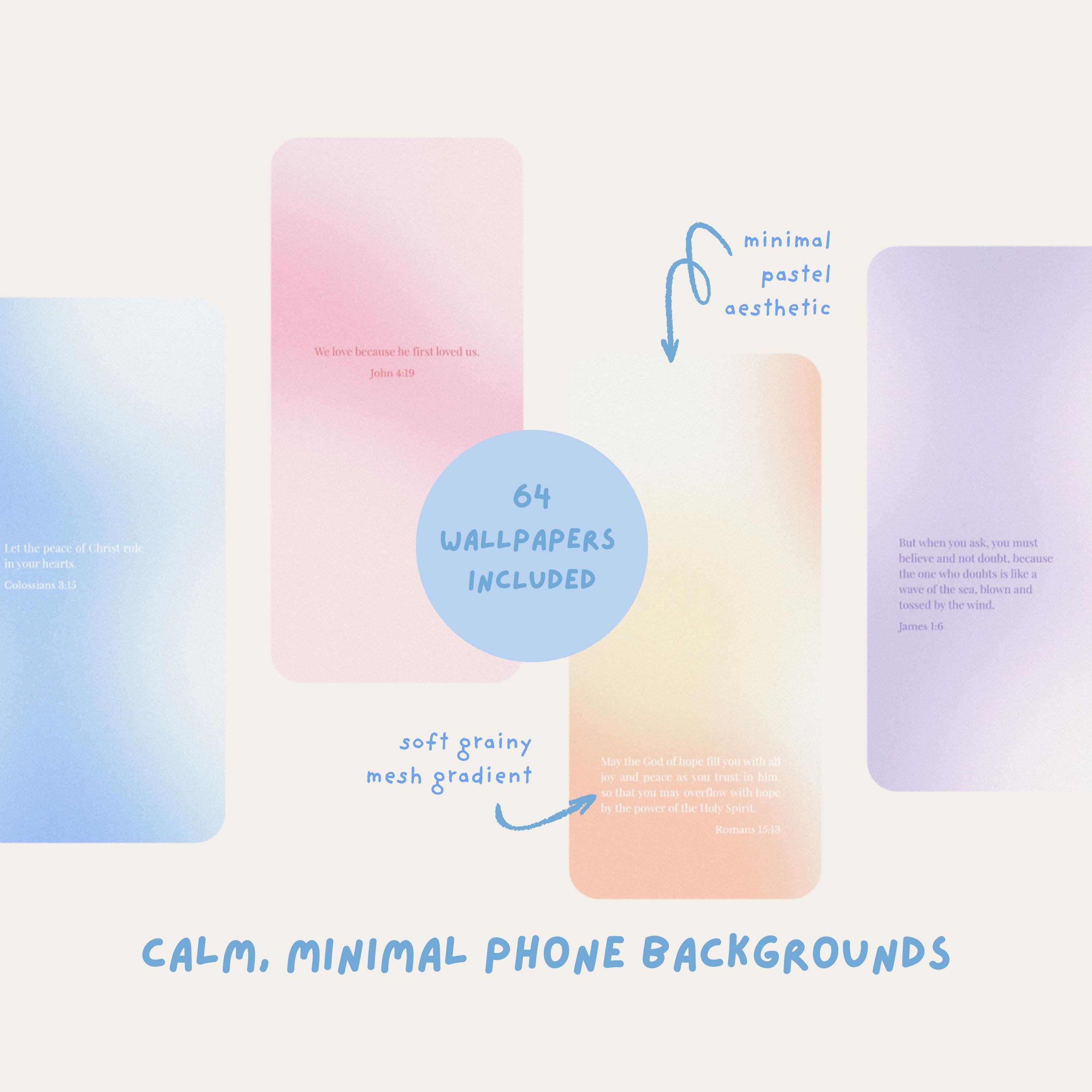 Peace Hope Love Faith Bible Verse Wallpaper Bundle | Pastel Scripture ...