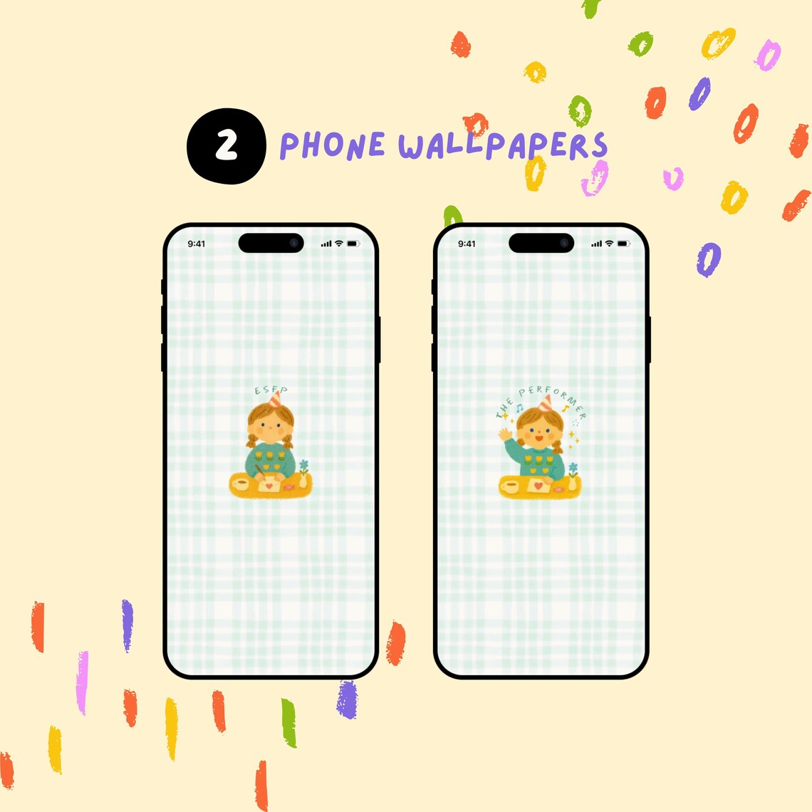 ESFP MBTI Matching Wallpaper Set | Cozy Performer Aesthetic Phone ...
