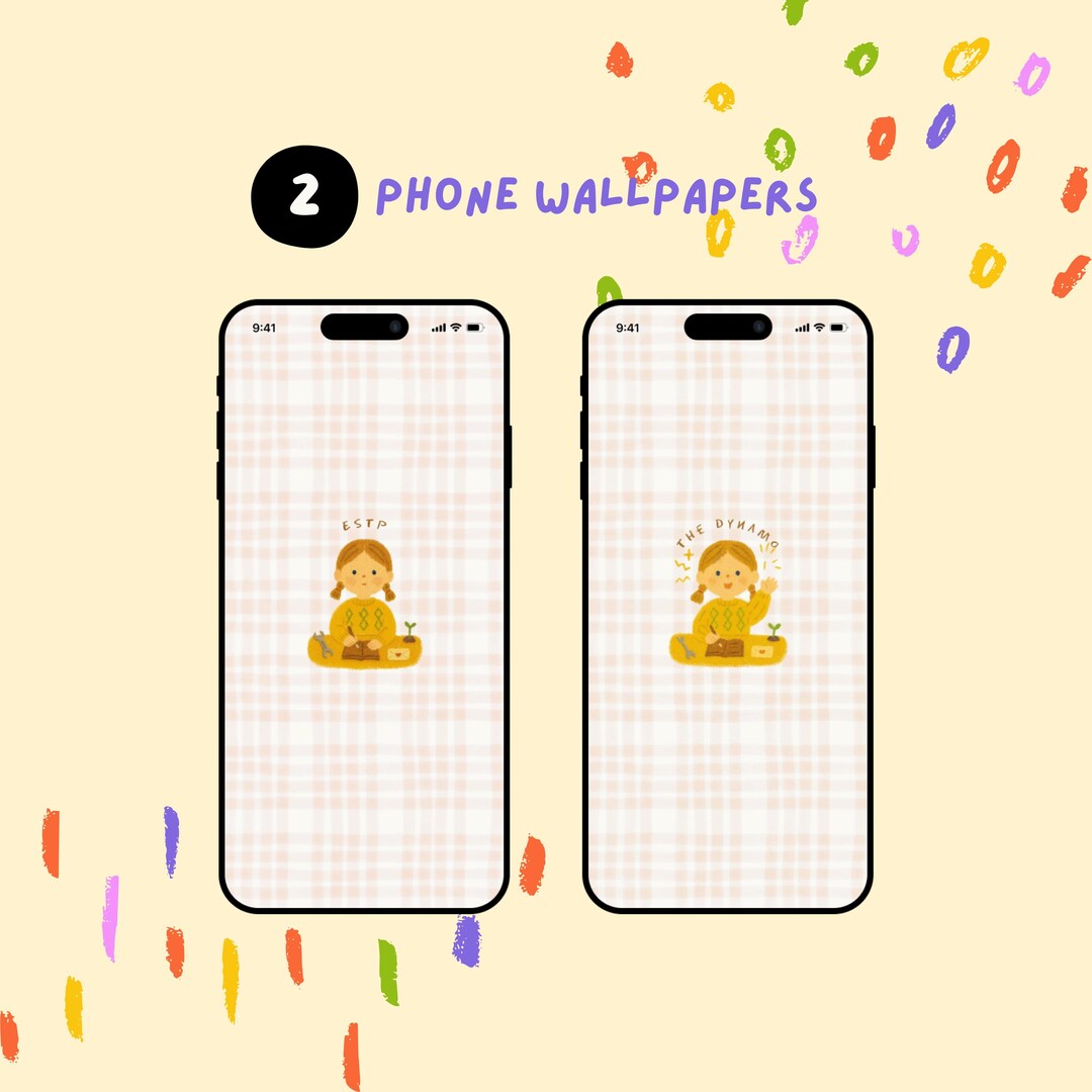 ESTP MBTI Matching Wallpaper Set | Cozy Pastel Personality Type Phone ...