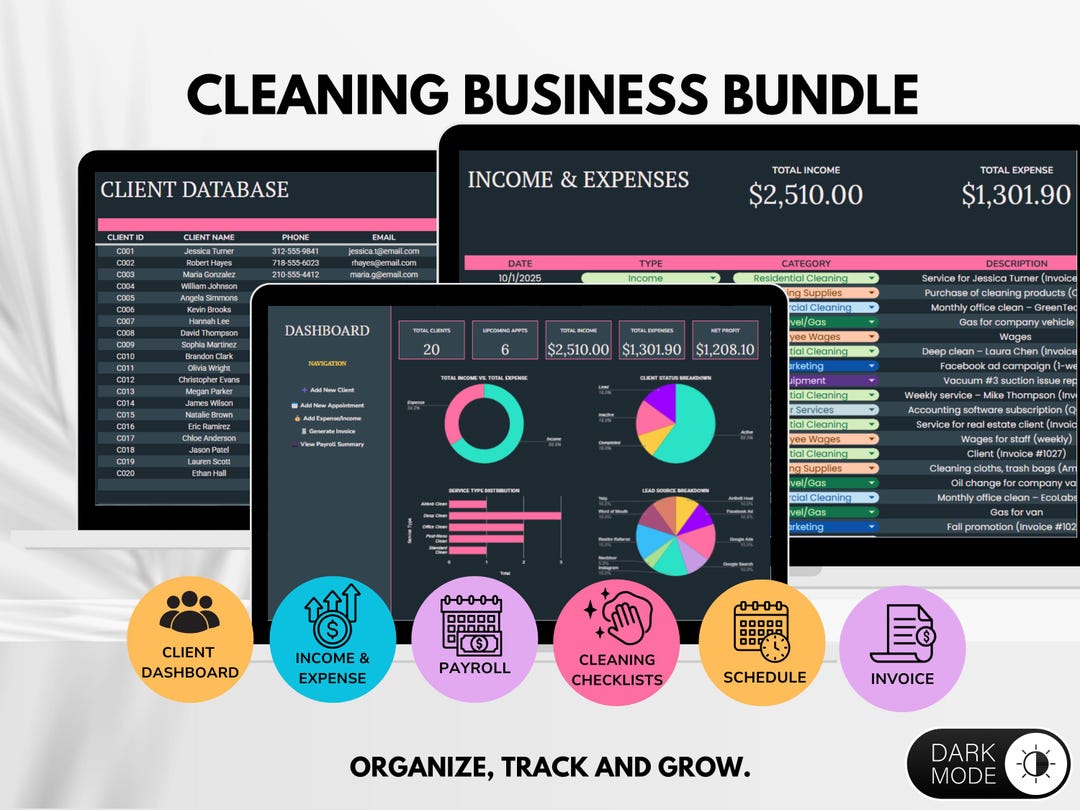 Cleaning Business Bundle House Cleaning Business Template Cleaning