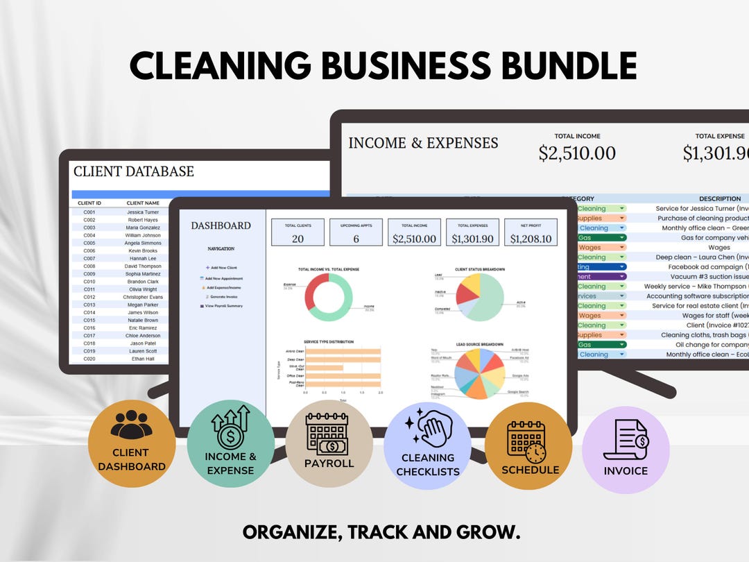 Cleaning Business Bundle House Cleaning Business Template Cleaning