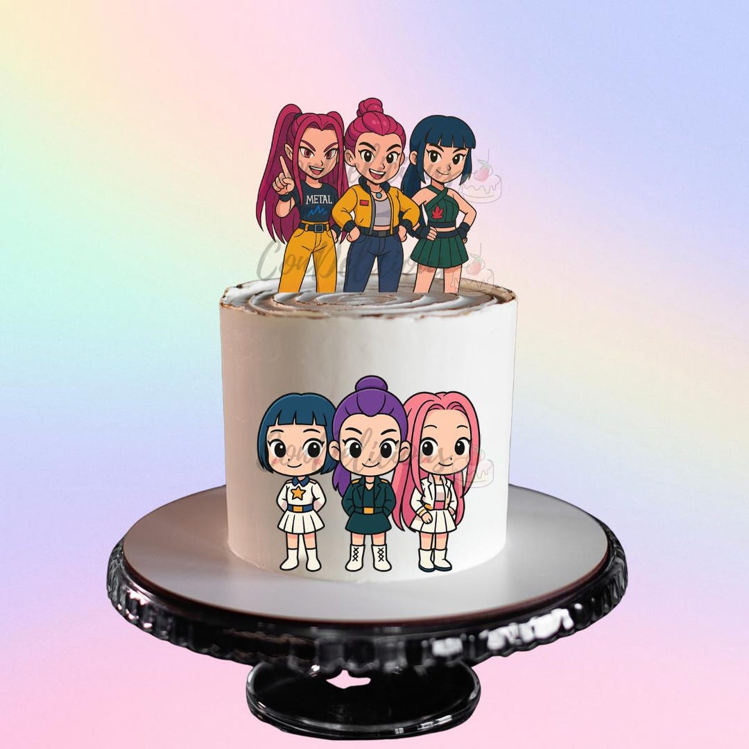 Cake Topper Kpop Demon Hunters Chibi Version - Etsy