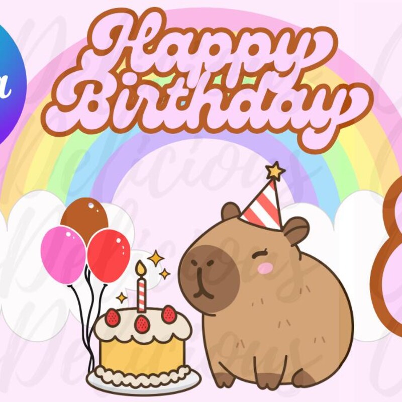 Capibara cake topper - Etsy España