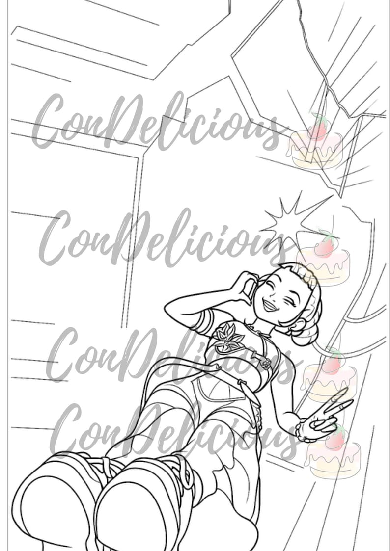 Huntrix K-pop Demon Hunters – Printable PDF Coloring Book (40 Pages ...