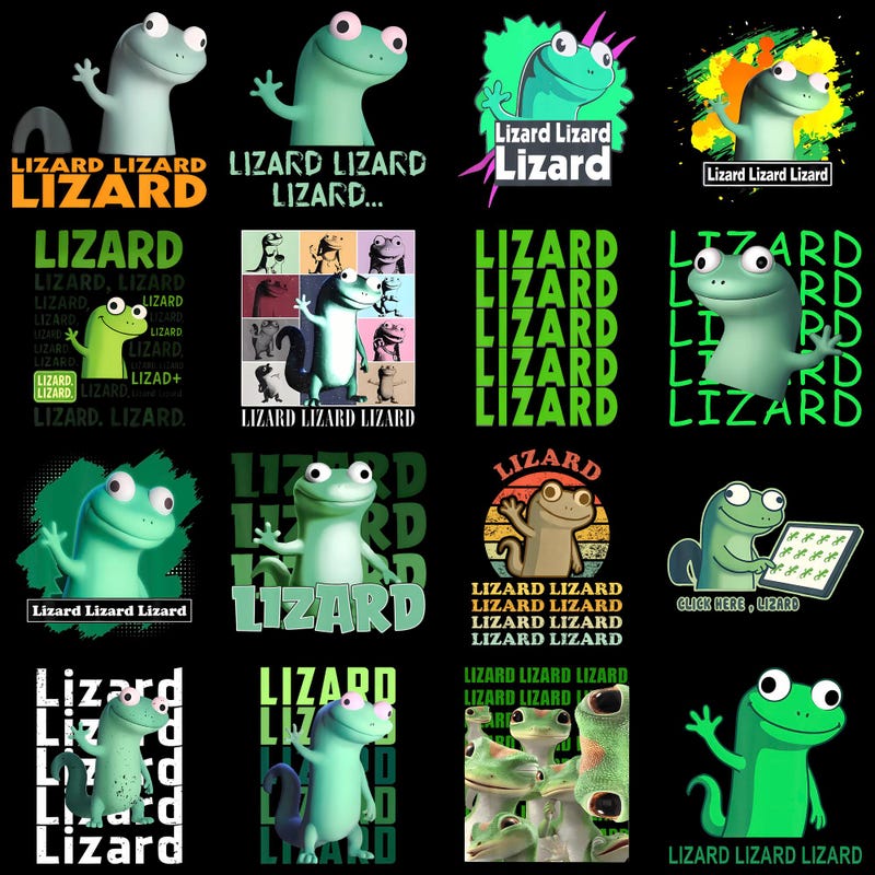 Lizard Clipart Design - Etsy