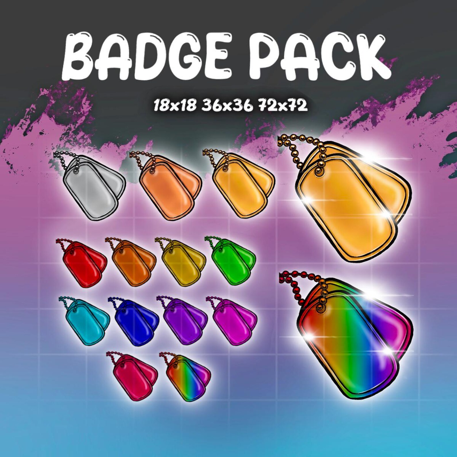 Twitch Badge Pack | Dog Tags Badges | Twitch Emote for Streamer | BF ...