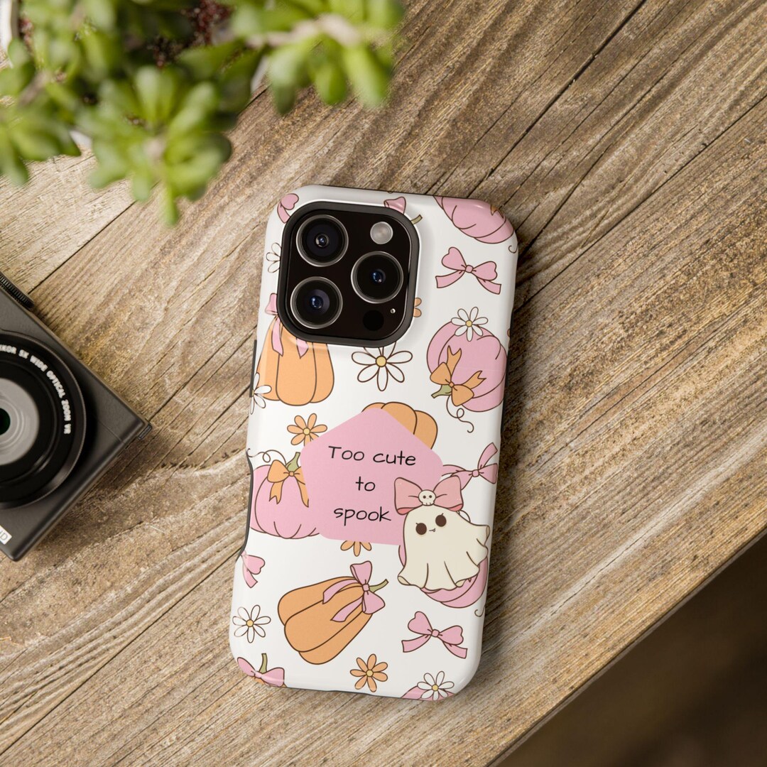 Too Cute to Spook, Pink Halloween iPhone Magnetic Tough Cases - Etsy