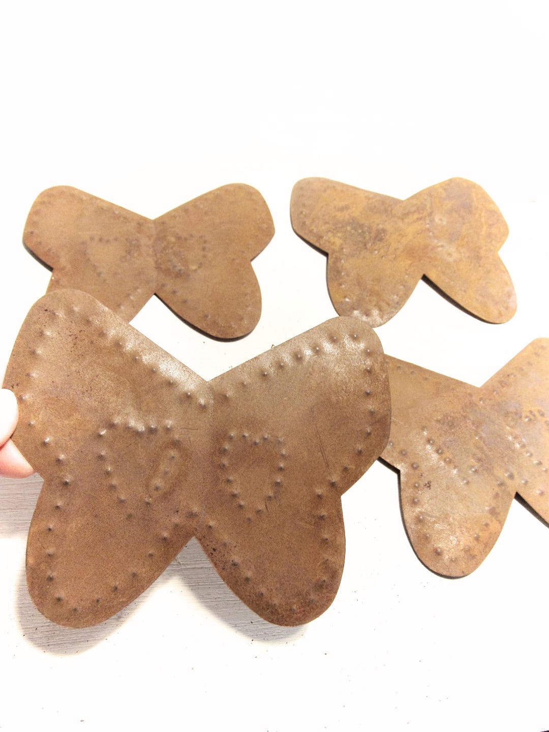 4 Rusty Metal Angel Wing Shapes Assemblage Supply Craft Supply Metal ...