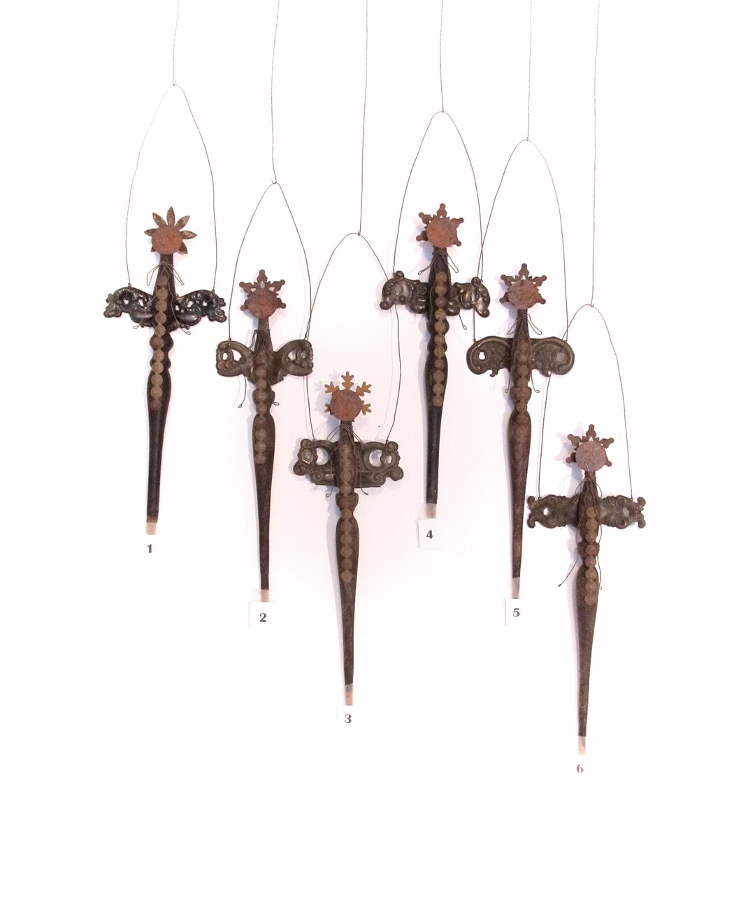 One 1 Primitive Assemblage Spindle Angel Salvage Junk Art Doll Wall ...