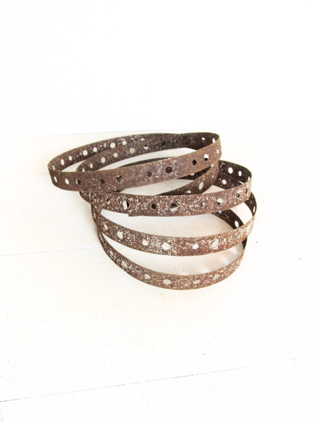 1 Long 7 Foot Roll of Rusty Metal Trim Salvage Strapping Rusty Salvage ...