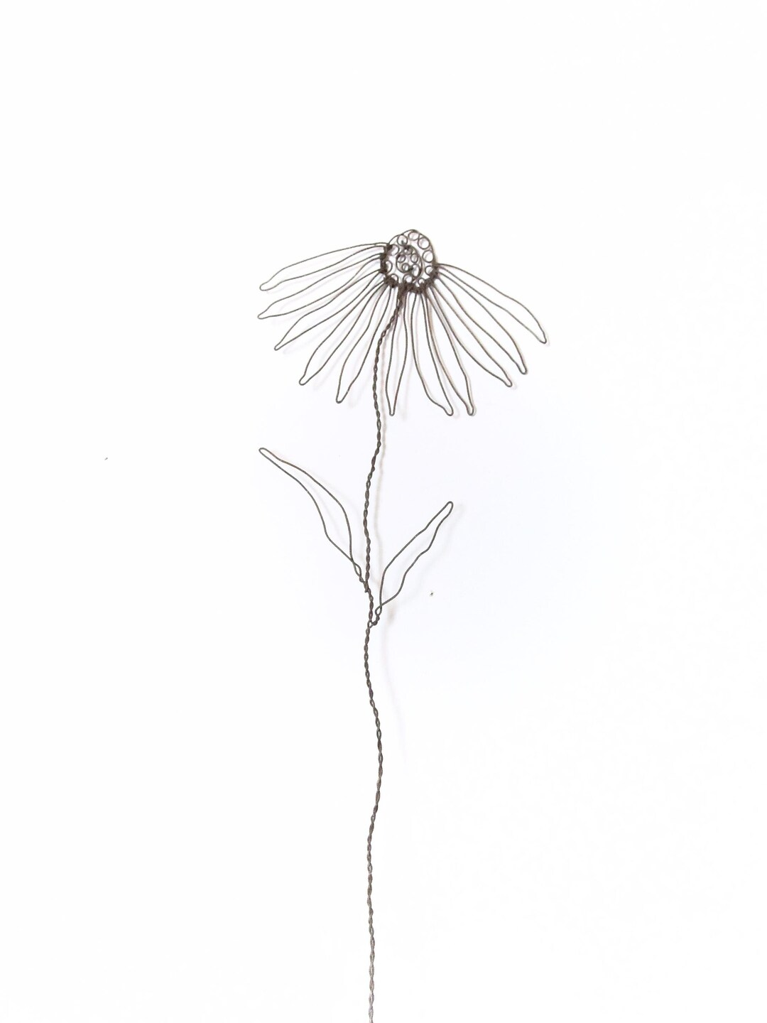 1 Primitive Wire Art Flower Rustic Echinacea Wall Art Garden Theme ...