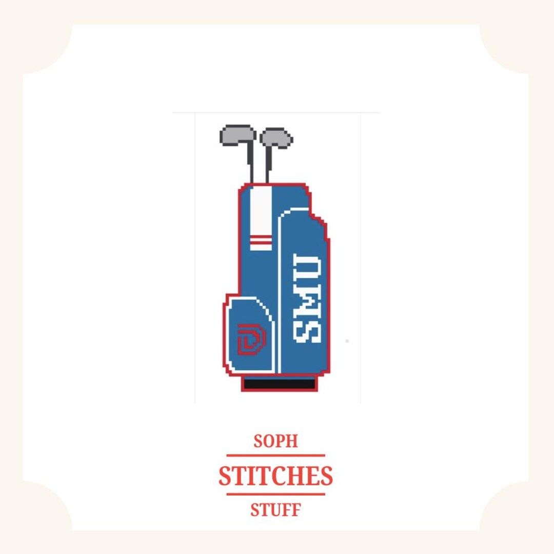 PDF Digital Needlepoint Chart - Vintage SMU Golf Bag - Etsy