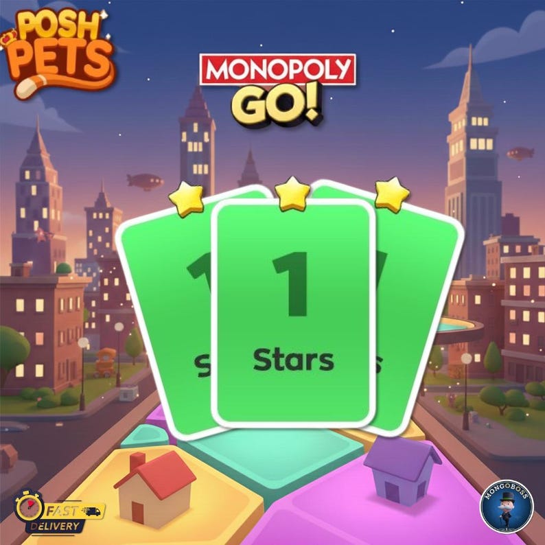 Monopoly GO Stickers Betta Beauty 1 Star Set 7 - Instant Delivery - Etsy
