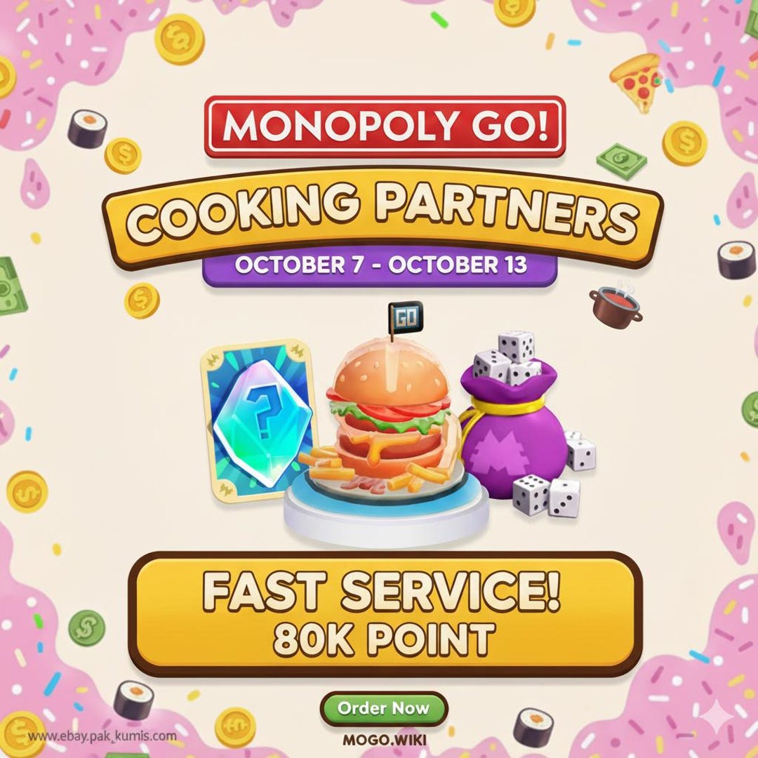 Monopoly Go Sticker: Cooking Partners Event - Fast Service - Etsy