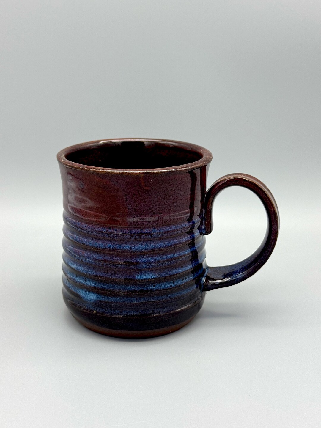 Aurora Glimme - Wheel Thrown Coffee Mug, Two-tone Glazed Ceramic Cup ...