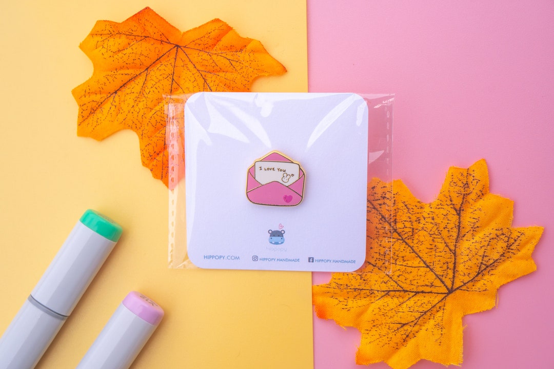Express Your Love With a Love Letter Enamel Pin | I Love You Pin - Etsy