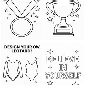 Printable Gymnastics Coloring Book - 10 Fun Pages for Kids | Team Gift ...