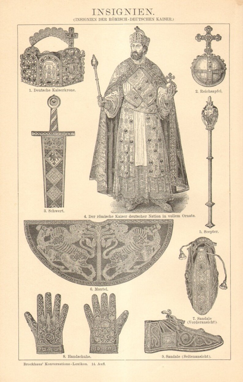 1904 Imperial Regalia Insignia or Crown Jewels of the Holy | Etsy