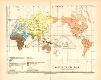 1903 World Map - Etsy