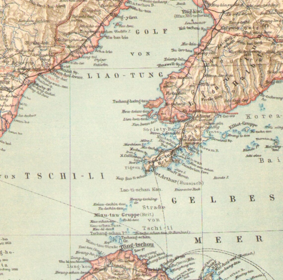 1903 Original Antique Map of Zhili and Shandong Provinces | Etsy