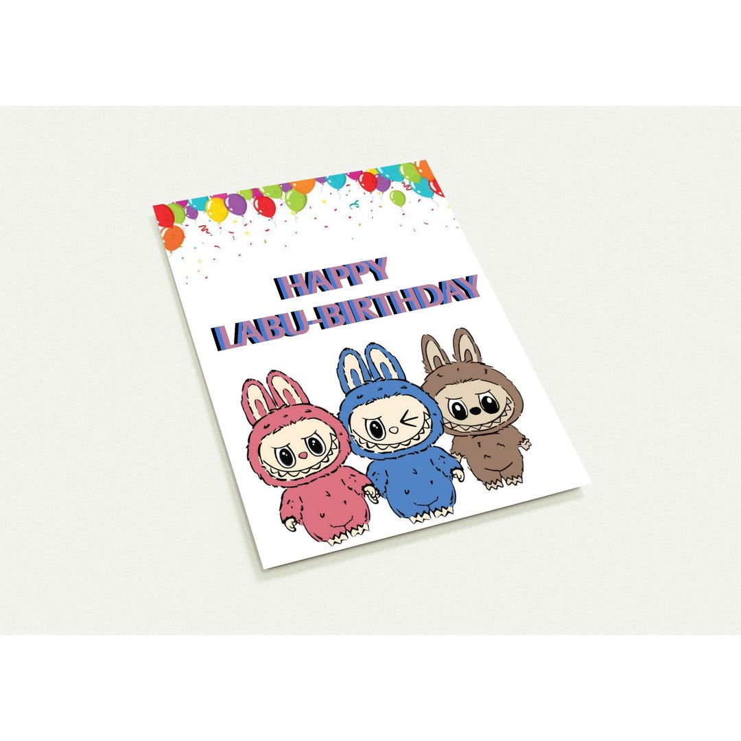 Birthday Labubu Card - Pack of 10 Post Cards (US & CA) - Etsy