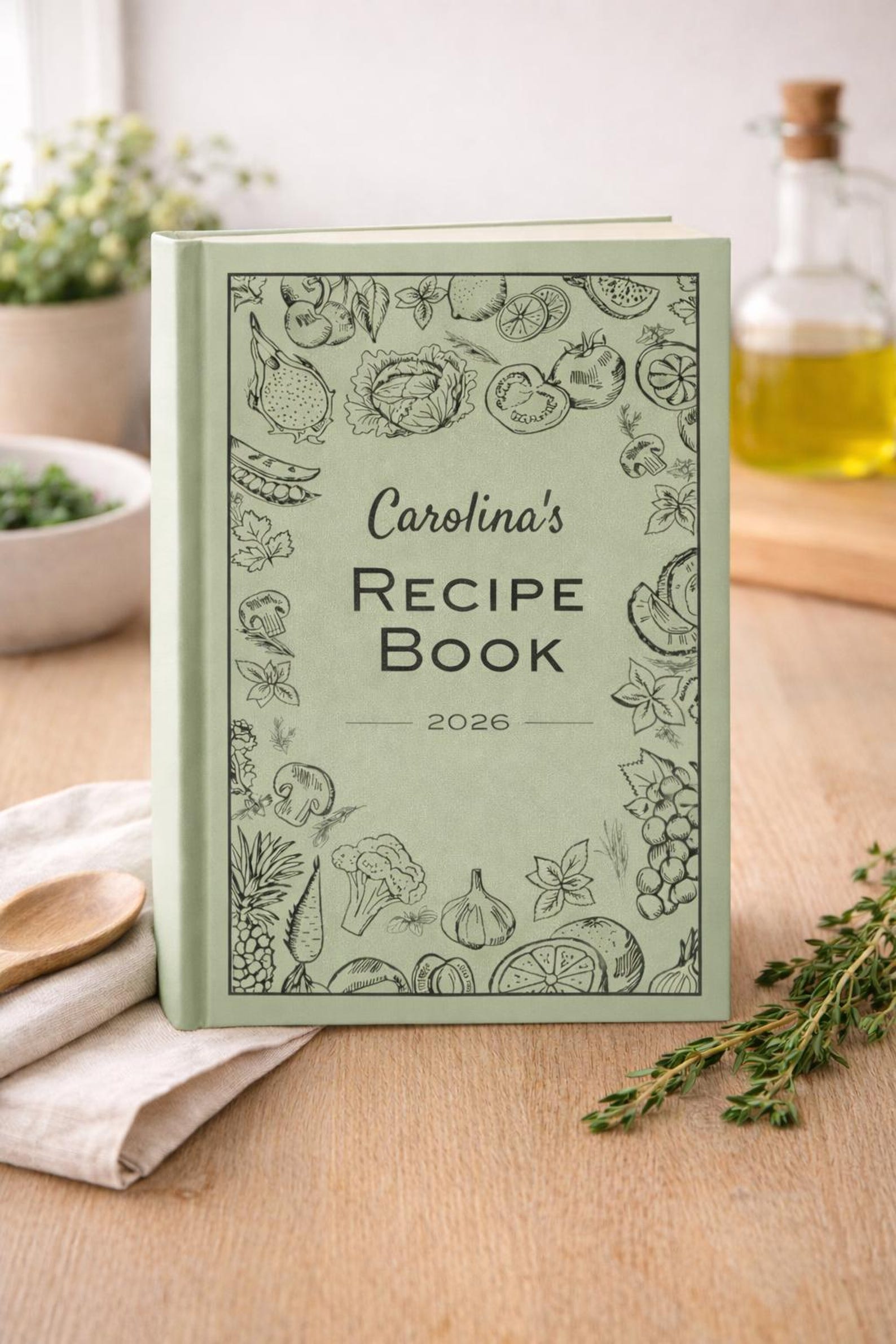 Personalized Recipe Book | Custom Family Cookbook, Keepsake Kitchen ...