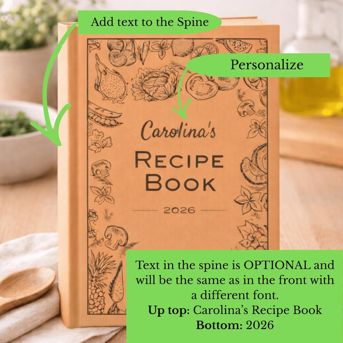 Personalized Recipe Book | Custom Family Cookbook, Keepsake Kitchen ...