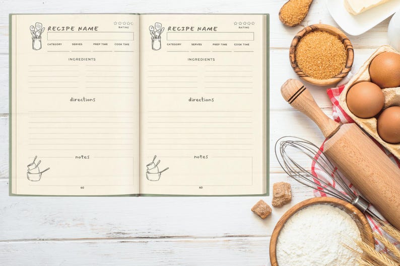 Personalized Recipe Book | Custom Family Cookbook, Keepsake Kitchen ...