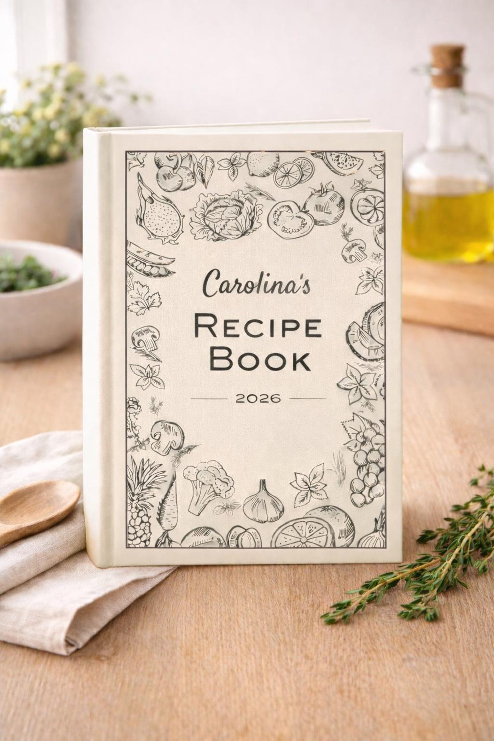 Personalized Recipe Book | Custom Family Cookbook, Keepsake Kitchen ...