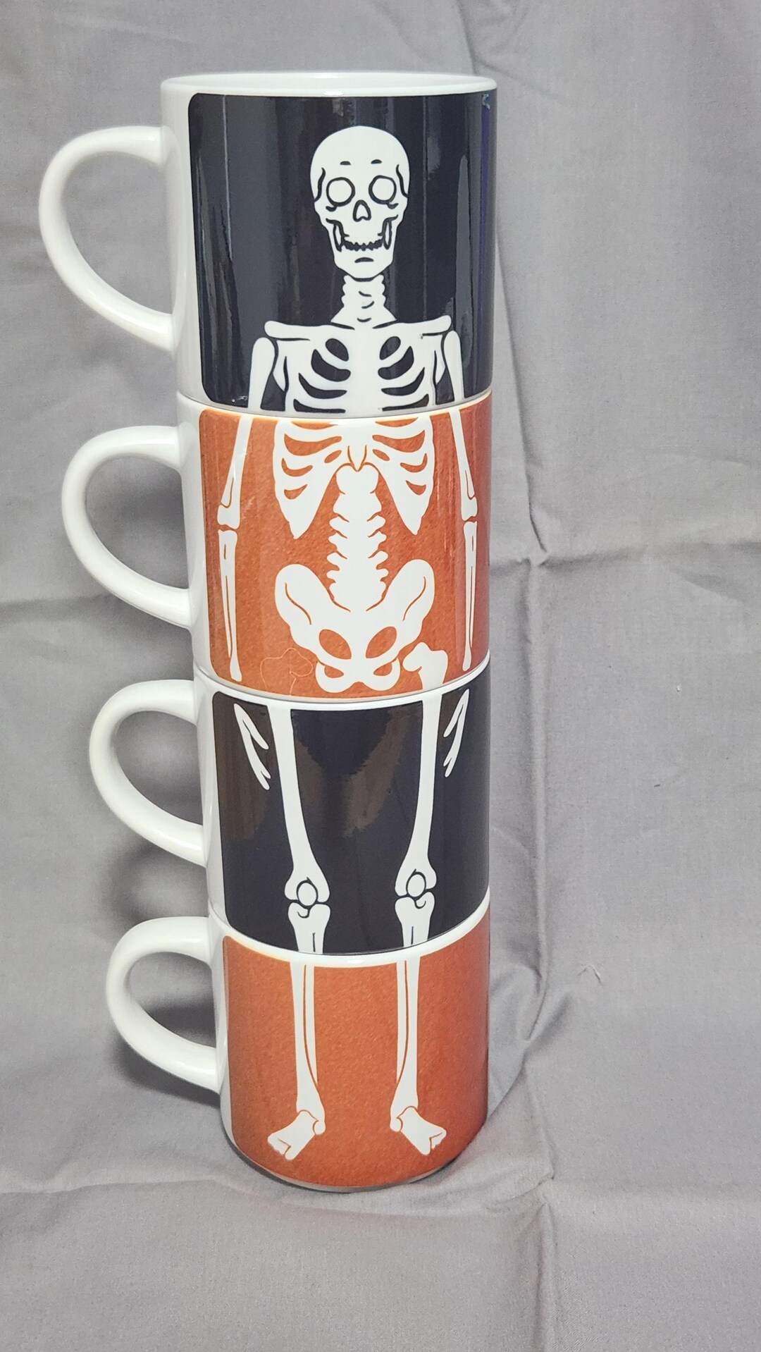 Stackable Skeleton Mugs - Etsy