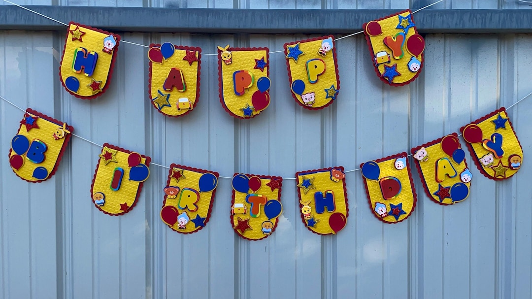 Plim Plim Hapy Birthday Banner - Etsy