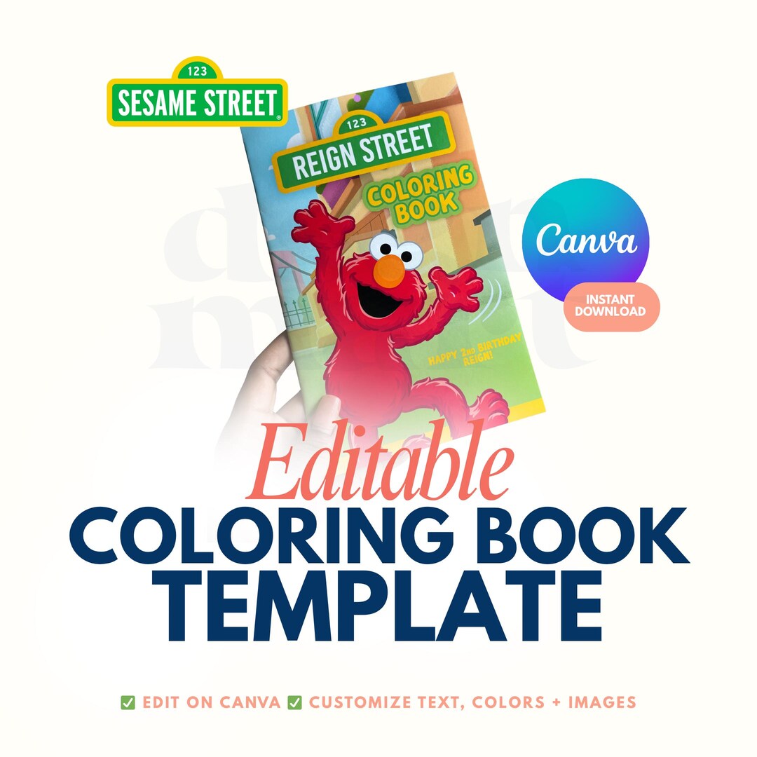 123 ABC Street Coloring Book | Editable Canva Template, Customizable ...