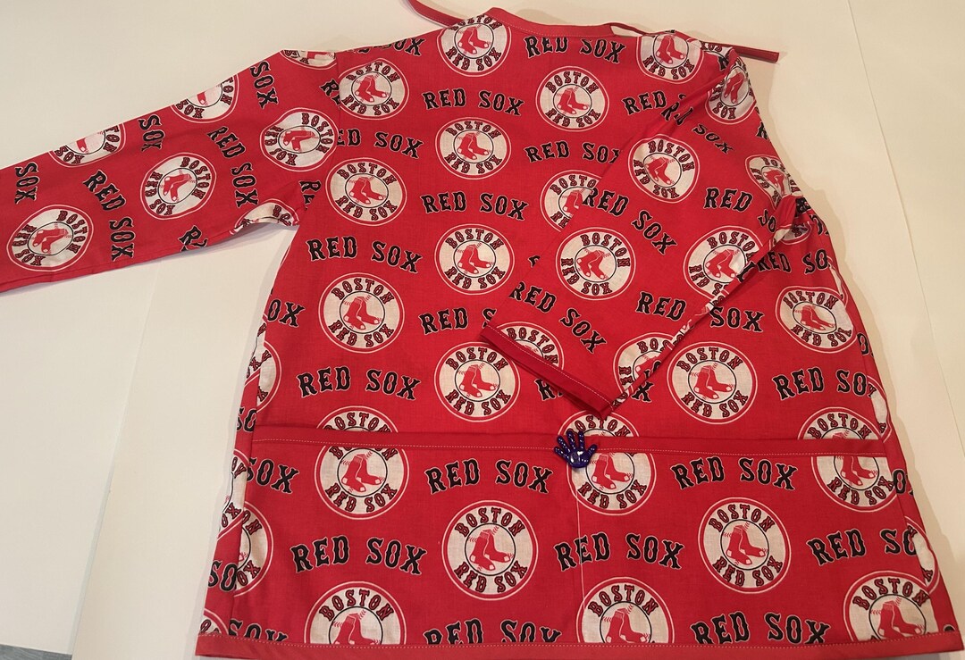 Handmade Kids Red Sox Art Smock - Soft Cotton - Etsy