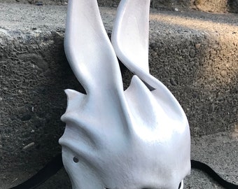 White Bunny Mask - Etsy