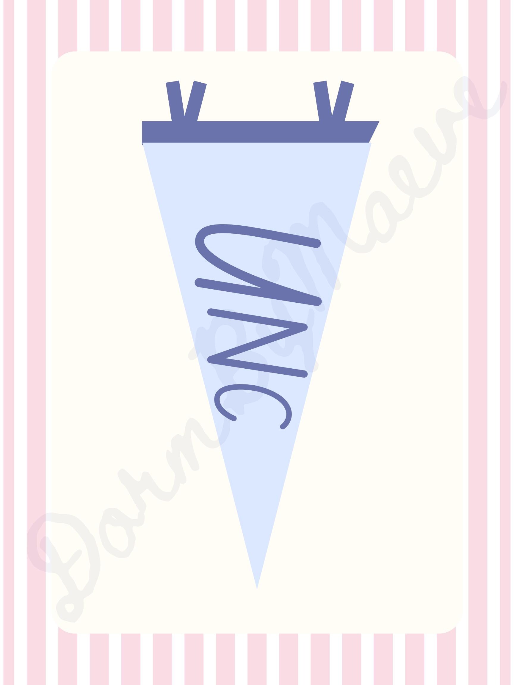 UNC Dorm Prints - Blue and Pink Theme, University of North Carolina ...