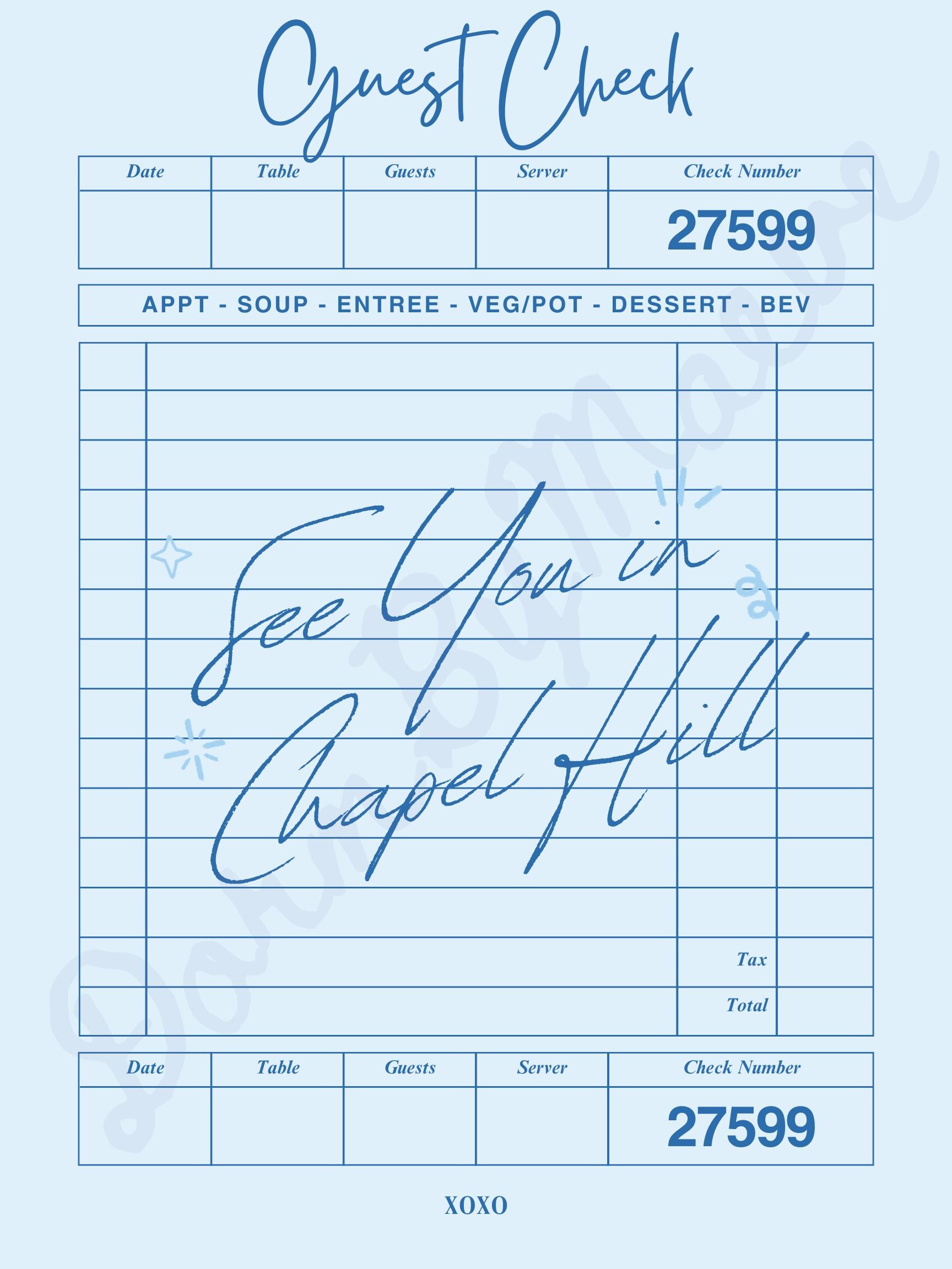 UNC Dorm Prints - Blue and Pink Theme, University of North Carolina ...