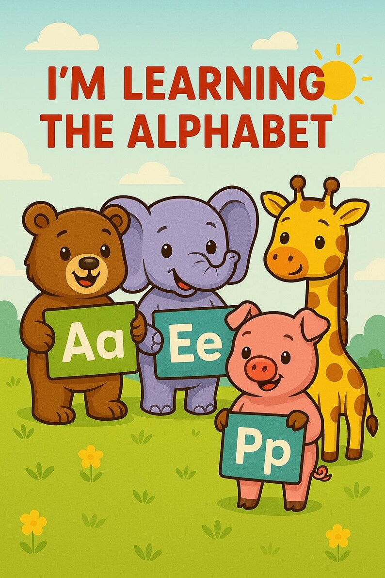 Animal Alphabet Flashcards A-Z | Kids Learning Cards (digital Download ...