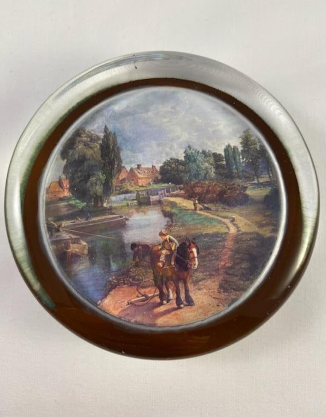 Vintage Nigel Pain Glass Paperweight - Etsy