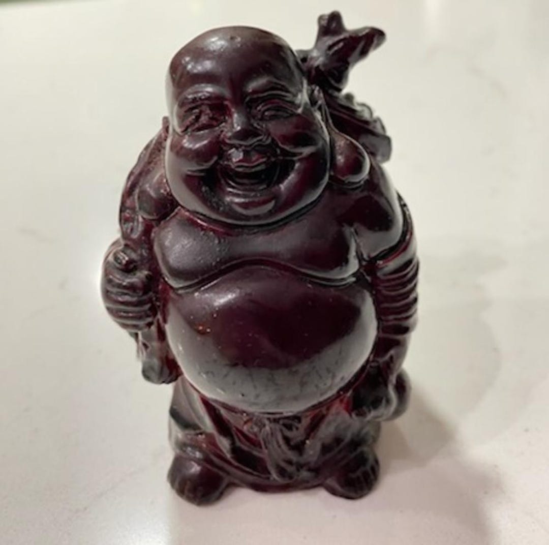 Vintage Buddha Statue - Cinnabar Resin - Etsy