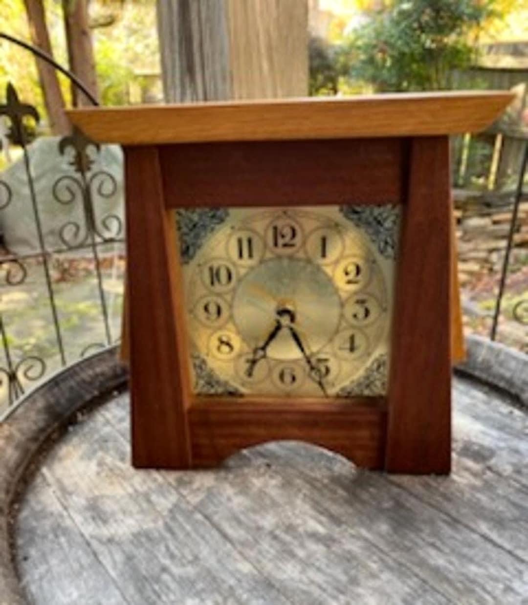 Artisan Wood Clock - Mission-style Mantel Clock - Signed - Etsy
