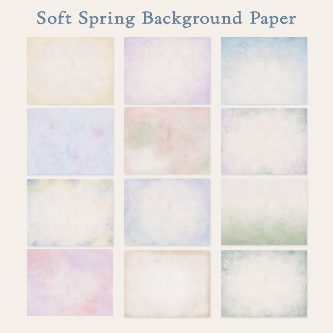 Soft Spring Background Papers | Printable Junk Journal Pages | Calm ...