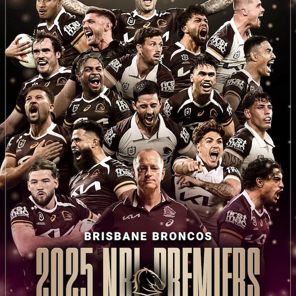 Brisbane Broncos Poster - Etsy Australia