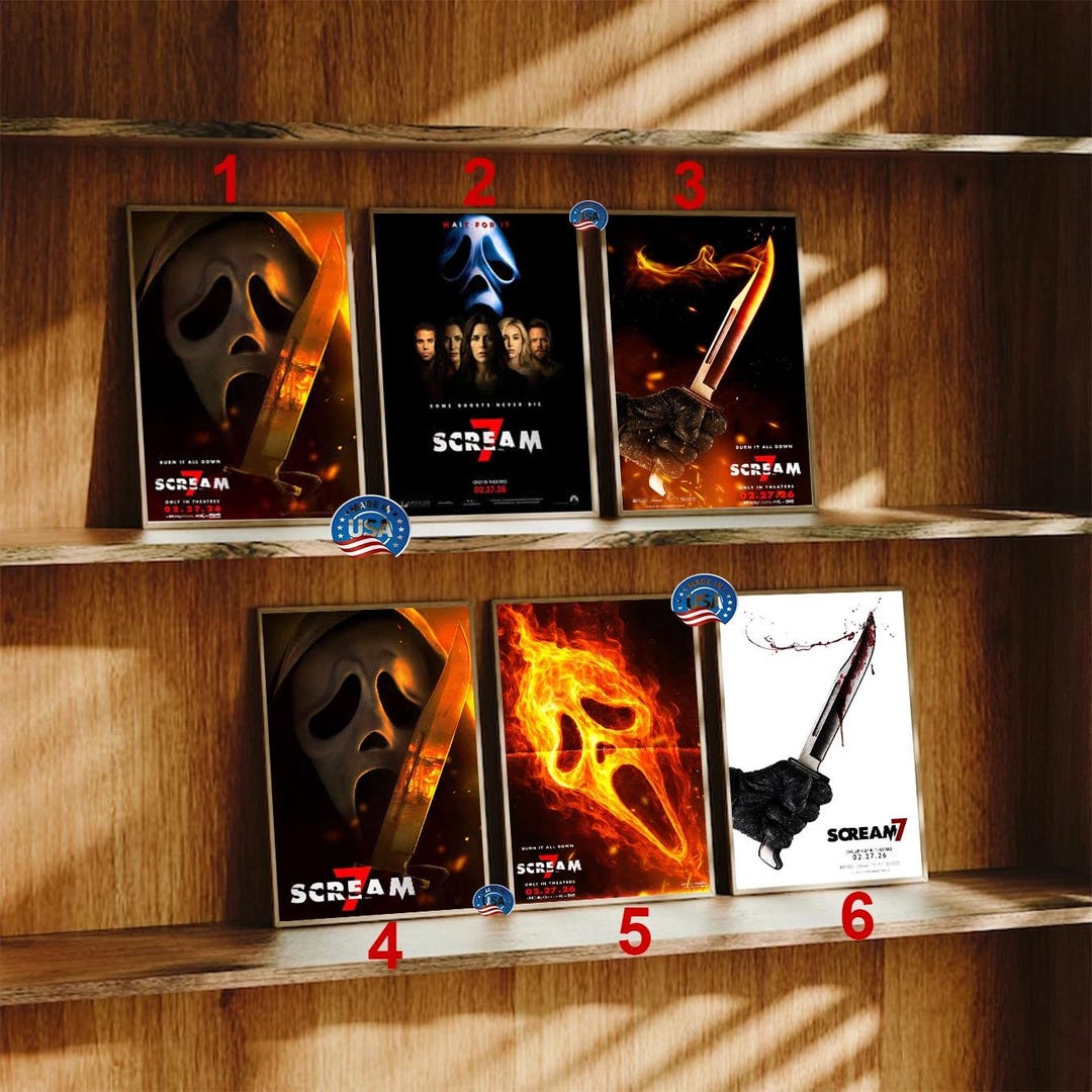 Scream 7 Movie Poster – 2026 Horror Film Wall Art, Ghostface Slasher ...