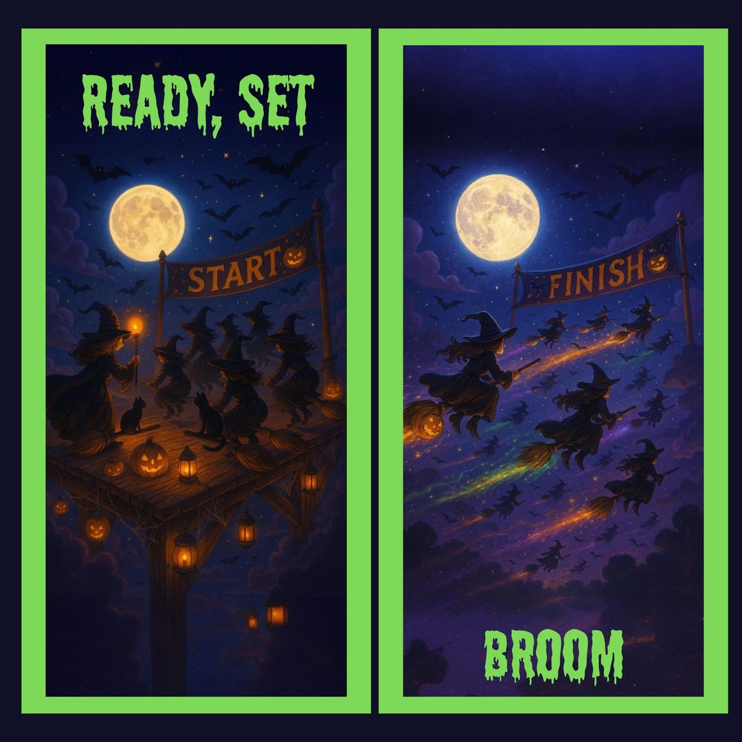 Witch Race Phone Wallpaper: Spooky Haunted Forest (digital Download) - Etsy