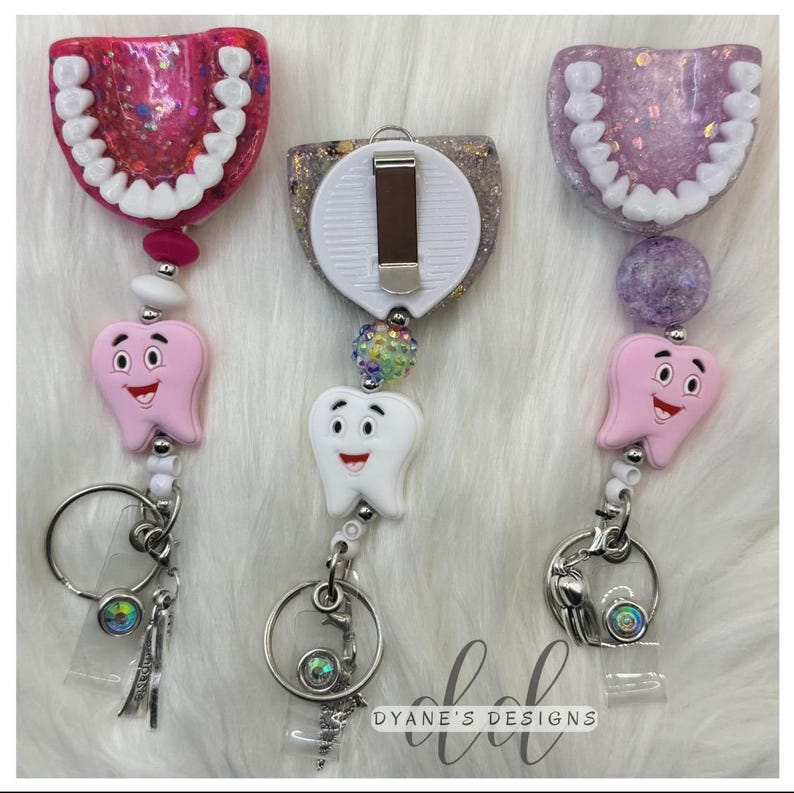 Teeth Mold Badge Reel. - Etsy